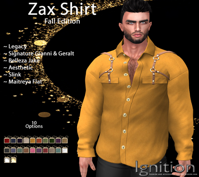 Second Life Marketplace - Ignition Zax Shirt Fall