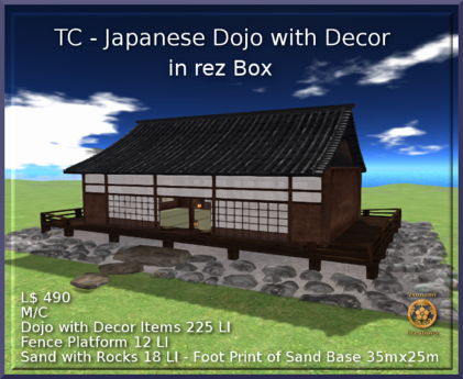 Second Life Marketplace - Japanese Dojo with Decor Items