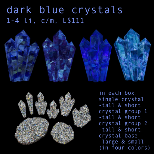 Second Life Marketplace - Dark Blue Crystals