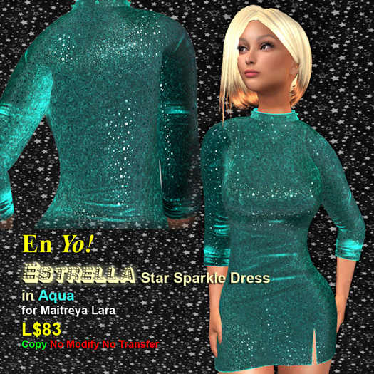 Second Life Marketplace - En YO! Estrella Dress Aqua Maitreya Lara