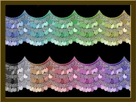 Second Life Marketplace - Scallop Spangle Trim Seamless Texture Set