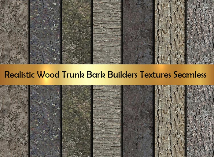 Second Life Marketplace - Realistic Wood Trunk Bark Builders Textures ...