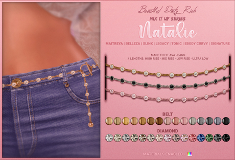 Second Life Marketplace - *B.D.R.* x MIU | Natalie -Chain Belt- DEMO