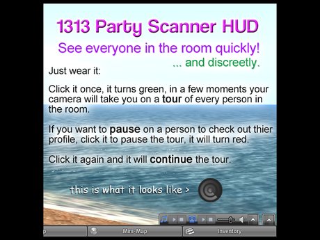 Second Life Marketplace - 1313 Party Scanner HUD