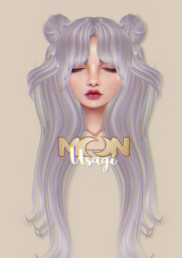 Second Life Marketplace - Moon. Hair // - BUY ALL - Usagi