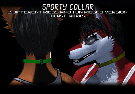 Second Life Marketplace - [BeastWorks] Sporty Collar