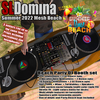 Second Life Marketplace - AUDIO - SLDomina Summertime Beach Party DJ ...