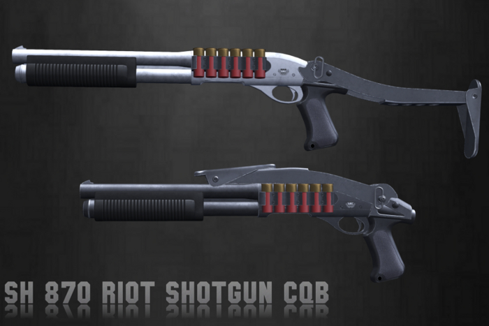 Second Life Marketplace - SH RP Prop Gun - 870 Riot Shotgun CQB (Female ...