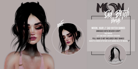Second Life Marketplace - Moon. Hair // - Neons - Sad Bxtch Bangs