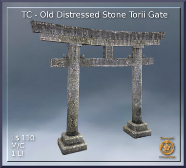Second Life Marketplace - Old Distressed Stone Torii Gate