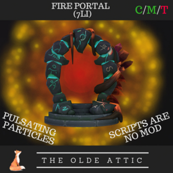 Second Life Marketplace - The Olde Attic - Fire Portal