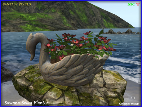 Second Life Marketplace - Swan Planter