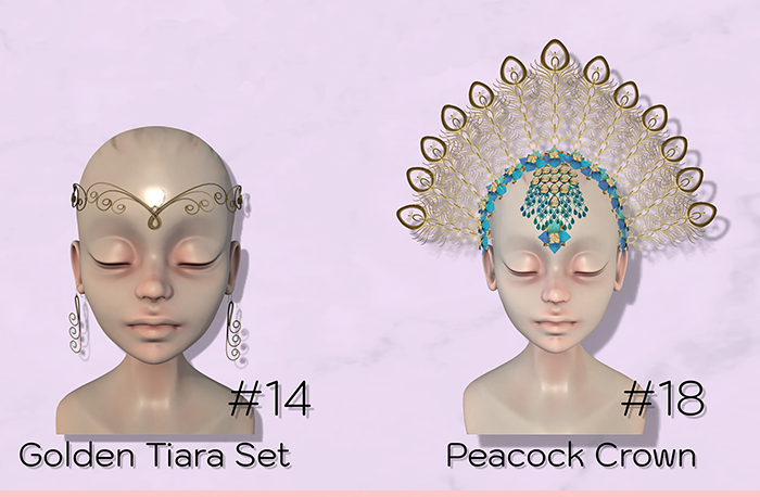Second Life Marketplace - 18 Vulnus Hera Peacock Crown