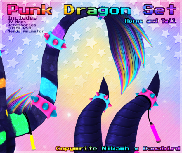 Second Life Marketplace - [AB!] - Punk Dragon Set