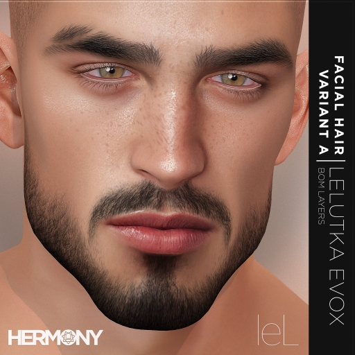 Second Life Marketplace - HERMONY / FACIAL HAIR / VARIANT A / LEL EVOX