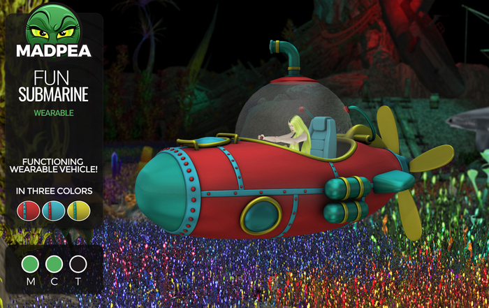 Second Life Marketplace - MadPea Fun Submarine