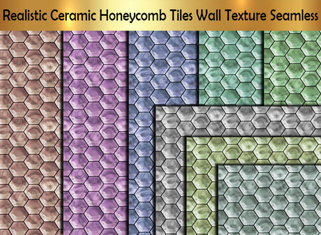Second Life Marketplace - Soft Realistic Ceramic Honeycomb Tiles Wall ...