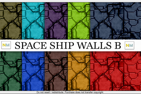 Second Life Marketplace - Space Ship Wall B 10 Seamless Builders ...