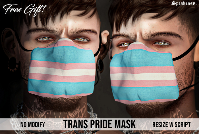 Second Life Marketplace - Speakeasy : FREE GIFT! Trans pride mask