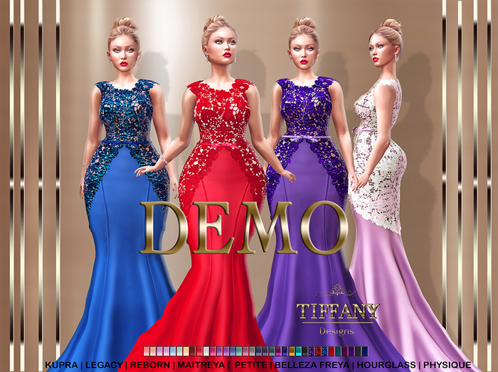 Second Life Marketplace - ::TD:: Tessa Gown {Mesh} DEMO