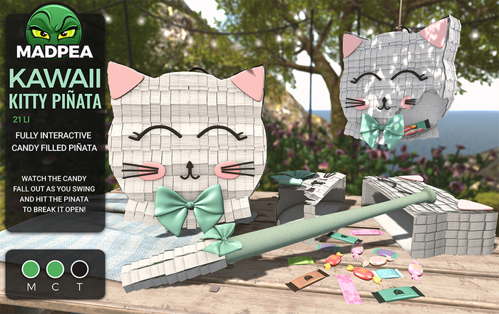 Second Life Marketplace - MadPea Kawaii Kitty Pinata