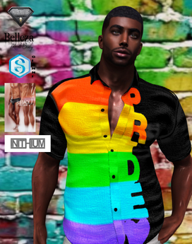 Second Life Marketplace - XK Pride Buttondown Shirt (ADD ME)