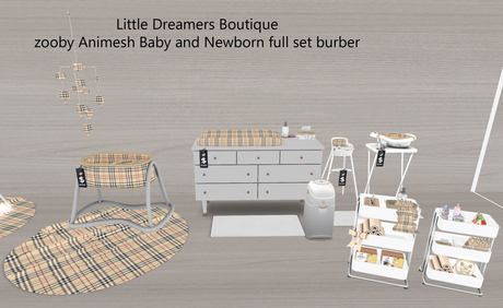 Second Life Marketplace - LD zooby Animesh Baby and Newborn full set burb