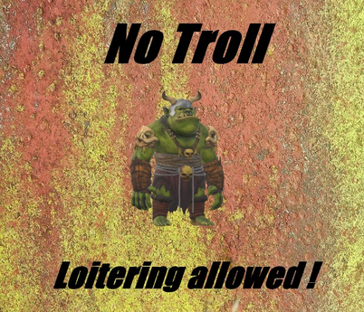 Second Life Marketplace - Mesh Metal Sign-No Troll Loitering