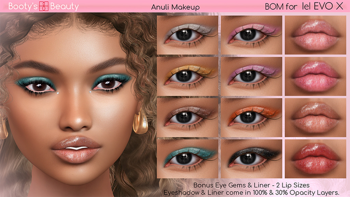 Second Life Marketplace - *Booty's Beauty* [Lel Evo X BOM] Anuli Makeup