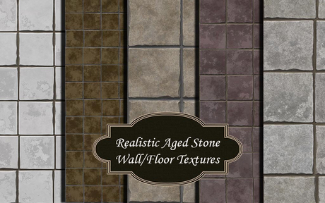 Second Life Marketplace - Realistic Aged Stone Tiles Wall/Floor texture ...