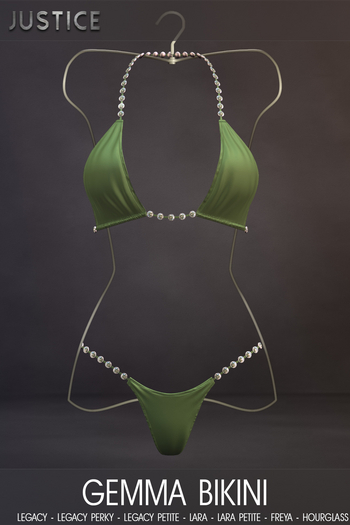 Second Life Marketplace - [JUSTICE] GEMMA BIKINI - FERN