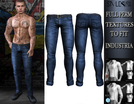 Second Life Marketplace - STYLES-INDUSTRIA Jeans -Texture FULL PERM ...