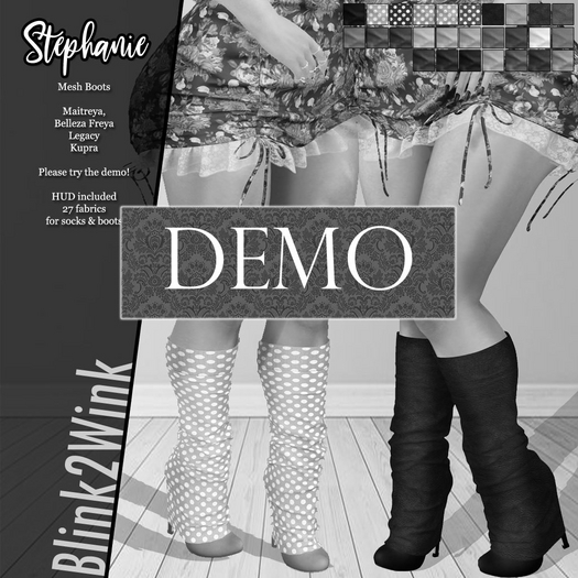 Second Life Marketplace - Blink2Wink - Stephanie Boots (Demo)