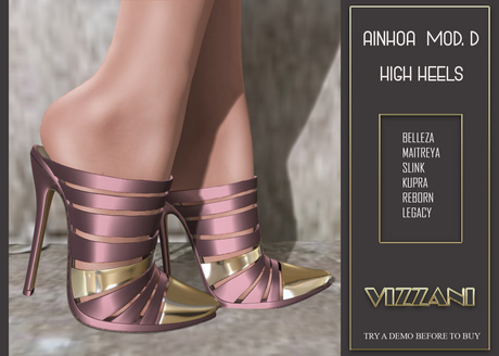 Second Life Marketplace - FANTASTICS HEELS MESH MOD. AINHOA HIGH HEELS ...