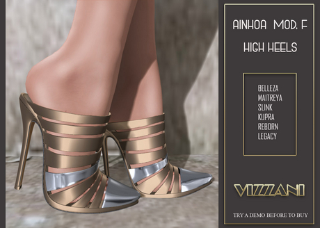 Second Life Marketplace - FANTASTICS HEELS MESH MOD. AINHOA HIGH HEELS ...