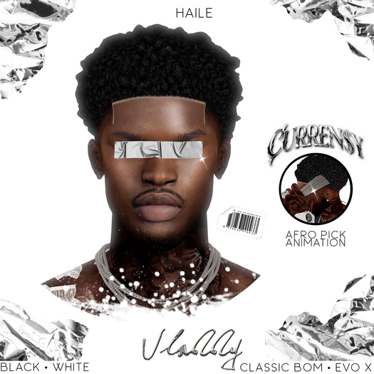 Second Life Marketplace - Vladdy x C$ // "Haile" Afro + Afro Picks