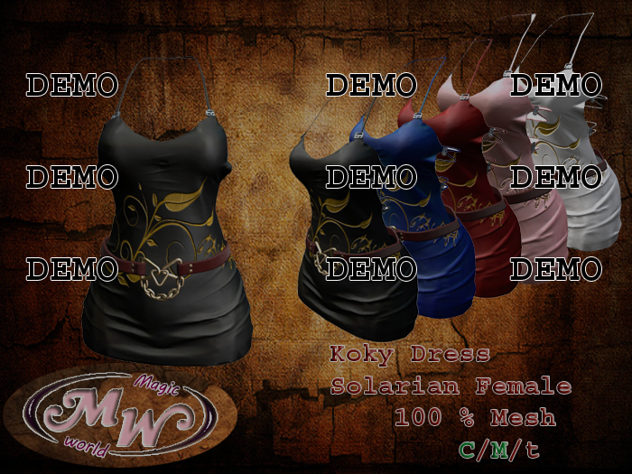 Second Life Marketplace - [MW] Koky Dress pink Solarian F DEMO