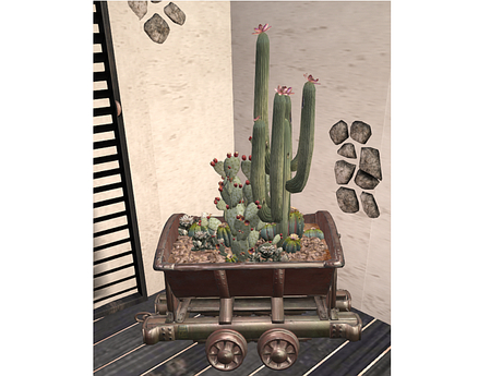 Second Life Marketplace - EPITOME of Design Minecart Planter