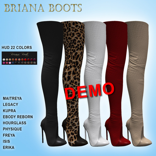 Second Life Marketplace - [ConTrato] Briana Boots DEMO