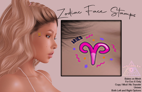Second Life Marketplace - Luxurious Sin - Zodiac Face Stamp Aries Evo X