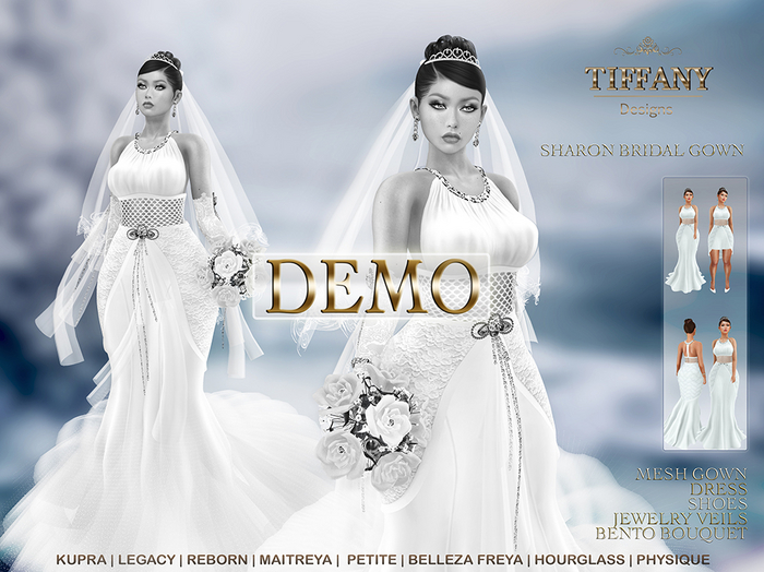 Second Life Marketplace - ::TD:: Sharon Bridal Gown {Mesh} DEMO