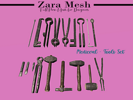 Second Life Marketplace - ZM - Medieval - Tools Set - FULL PERM MESH