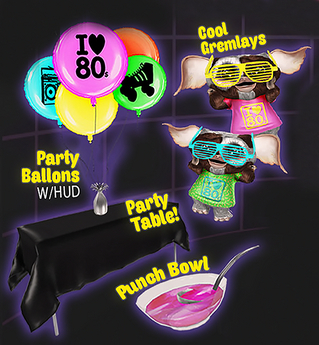 Second Life Marketplace - DISORDERLY&MoonAmore / 80s Party Time / Punchbowl