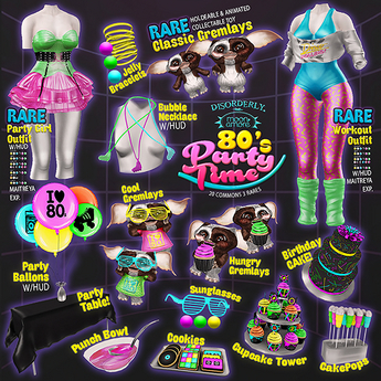 Second Life Marketplace - DISORDERLY&MoonAmore / 80's Party Time ...