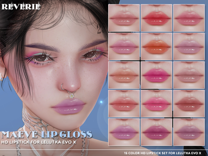 Second Life Marketplace - [REVERIE] Maeve Lip Gloss [EvoX]