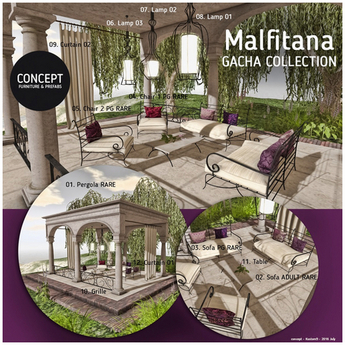 Second Life Marketplace - Concept} *01. Malfitana. PERGOLA - RARE