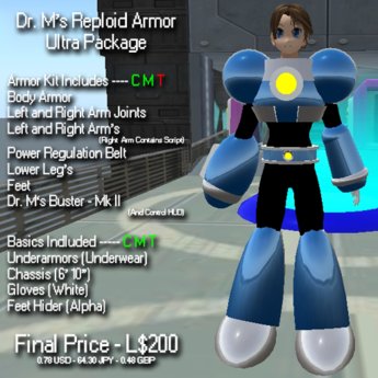 Second Life Marketplace - Dr. M's Reploid Armor - Ultra (50% Off Sale!)