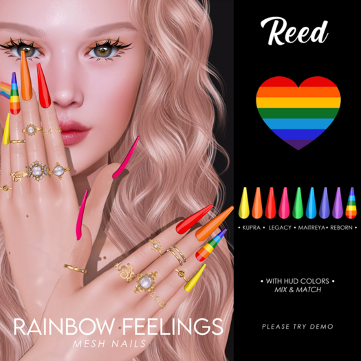 Second Life Marketplace - REED - RAINBOW FEELINGS (wear me)
