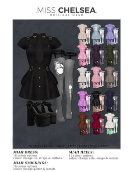 Second Life Marketplace - .miss chelsea. Miah Dress Lilac Vinyl