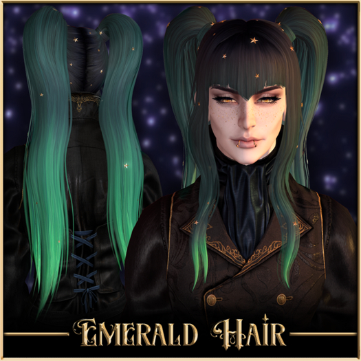 Second Life Marketplace - Raven Bell - Emerald Hair [All 3]